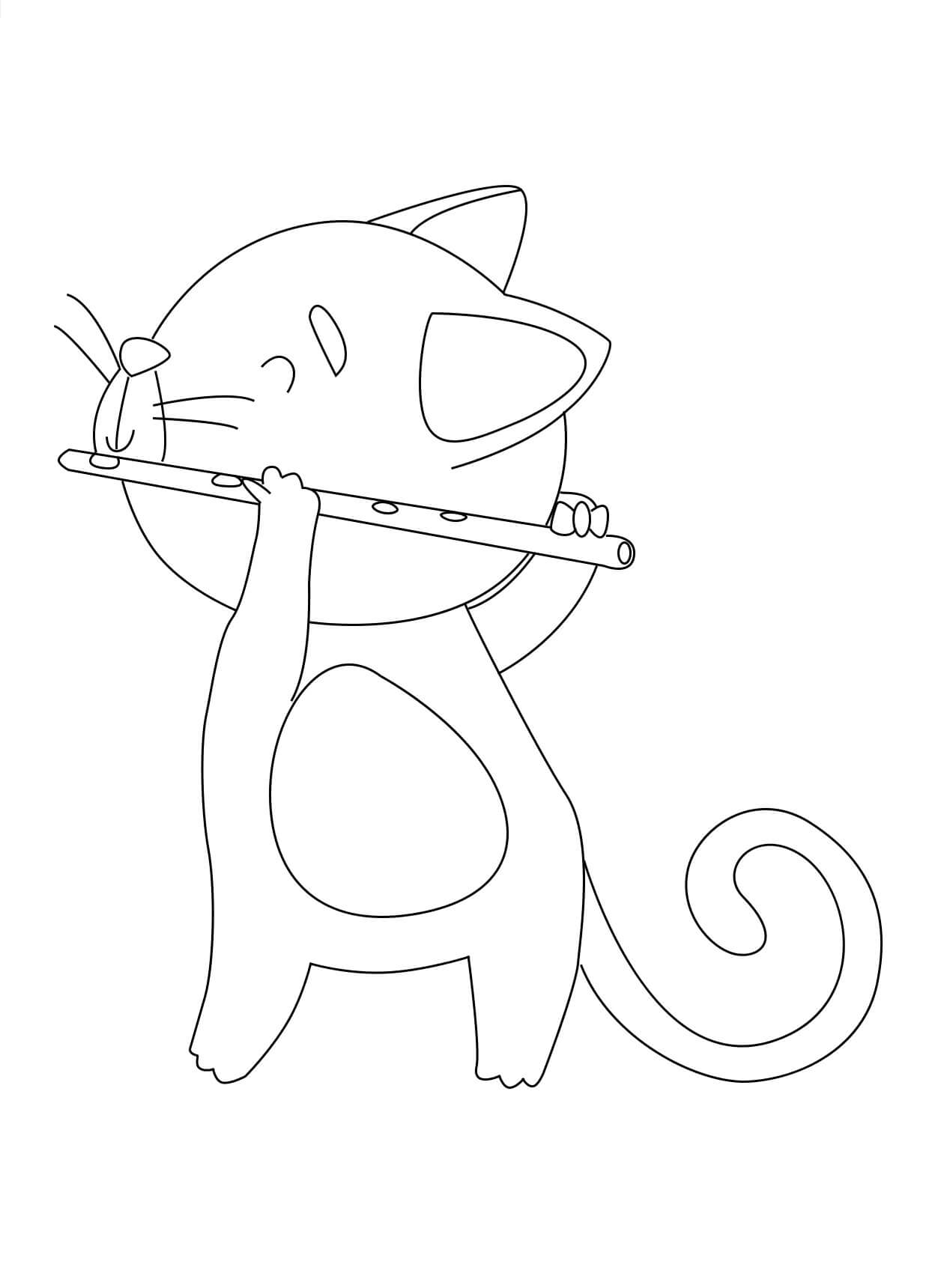 Coloriage Chaton Joue De La Fl te T l charger Et Imprimer Gratuit Sur Coloriage Chaton Joue De La Fl te T l charger Et Imprimer Gratuit Sur