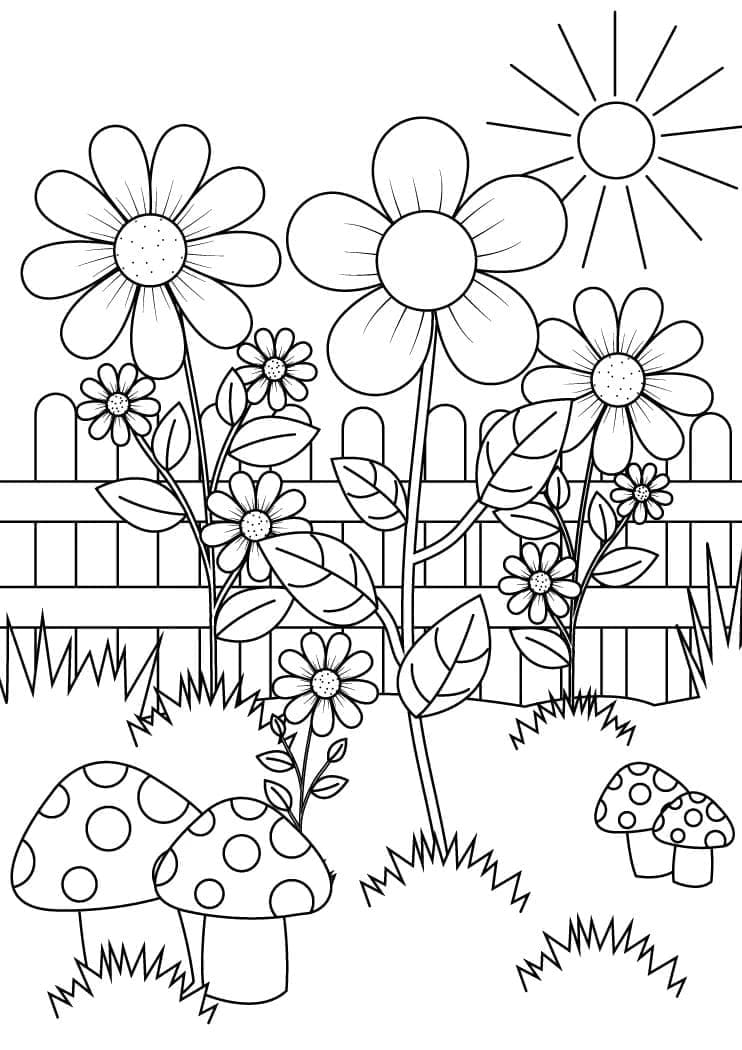 Coloriage Joli Jardin T l charger Et Imprimer Gratuit Sur