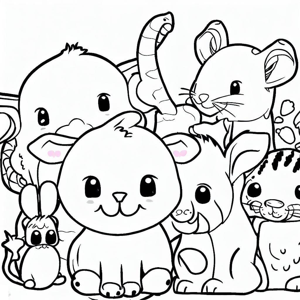 Coloriage Animaux Mignons Pour Les Enfants T l charger Et Imprimer Coloriage Animaux Mignons Pour Les Enfants T l charger Et Imprimer