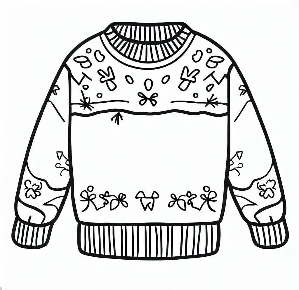 Coloriage Un Joli Pull De No l T l charger Et Imprimer Gratuit Sur Coloriage Un Joli Pull De No l T l charger Et Imprimer Gratuit Sur