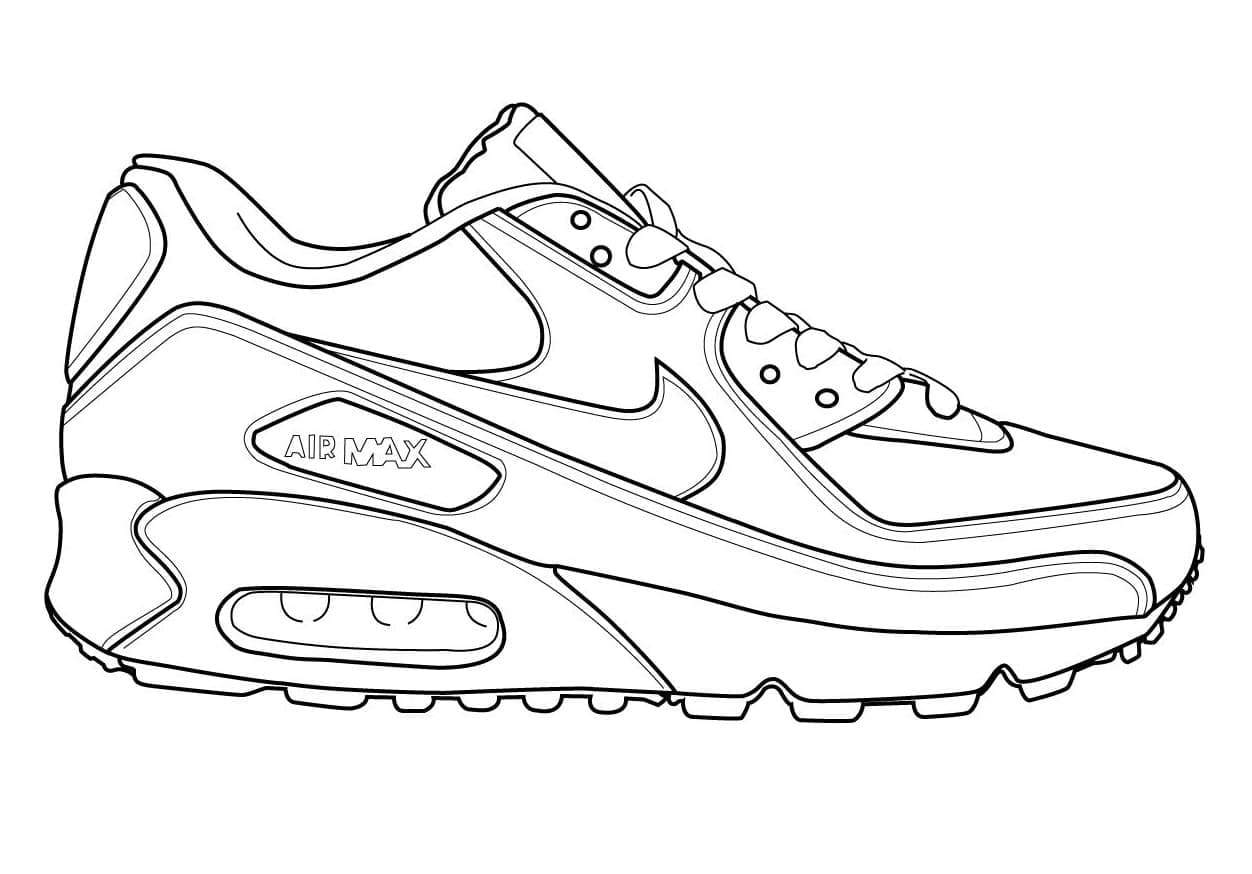Coloriage Chaussures Nike T l charger Et Imprimer Gratuit Sur