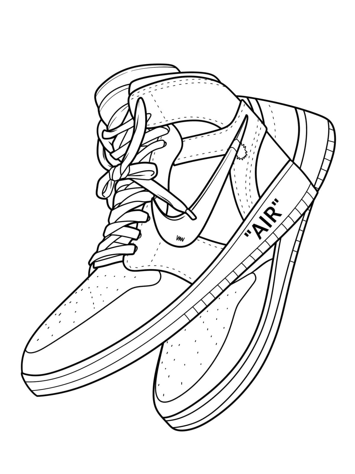 Coloriage Chaussure Nike Jordan T l charger Et Imprimer Gratuit Sur